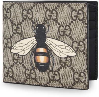 GUCCI - Supreme bee leather billfold wallet | Selfridges.com