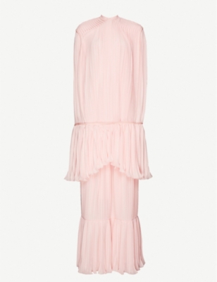 HUISHAN ZHANG - Emily cape-detail plissé maxi dress | Selfridges.com