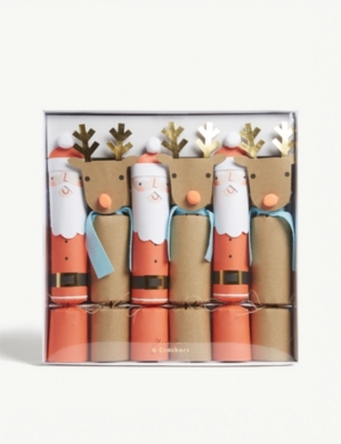 MERI MERI - Santa and reindeer crackers pack of six | Selfridges.com