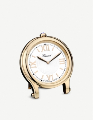 CHOPARD - Happy Sport rose-gold plated table clock 8cm | Selfridges.com