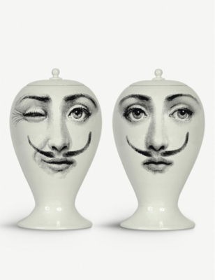 FORNASETTI - Moustache porcelain vase 15cm | Selfridges.com