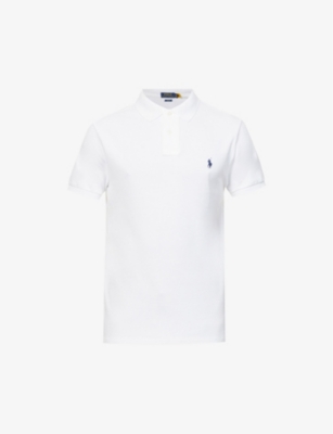 POLO RALPH LAUREN - Slim-fit logo-embroidered cotton-piqué polo shirt | Selfridges.com