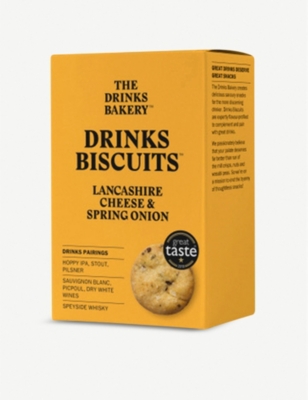 THE DRINKS BAKERY - Lancashire cheese & onion biscuits 110g ...