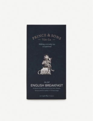 PRINCE AND SONS TEA CO - The Full English Breakfast tea bags box of 15 ...