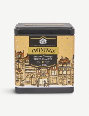 TWININGS - Seasons Greeting spice chai tea tin 100g | Selfridges.com