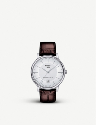 TISSOT - T122.407.16.031.00 Carson stainless steel and alligator ...