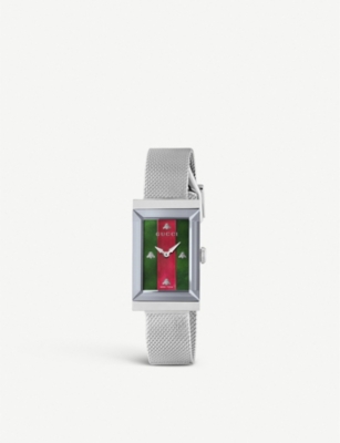 GUCCI - YA147401 Dive striped stainless steel watch | Selfridges.com