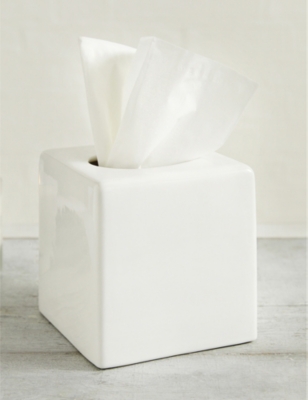 THE WHITE COMPANY - Cube ceramic tissue box cover | Selfridges.com