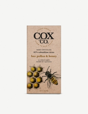 COX & CO - Bee Pollen and Honey dark chocolate bar 70g | Selfridges.com