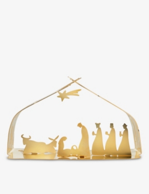 ALESSI - Gold-plated stainless steel nativity scene | Selfridges.com