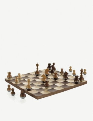 UMBRA - Wobble wooden chess set | Selfridges.com