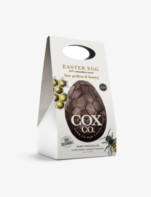 COX & CO - Bee pollen and honey 61% dark chocolate Easter egg 170g ...