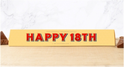 TOBLERONE - Toblerone Happy 18th milk chocolate and nougat bar 100g ...