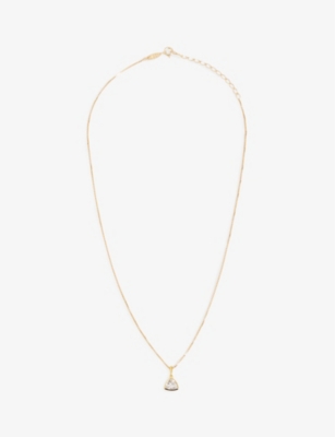 EDGE OF EMBER - White Topaz Charm 18k gold-plated necklace | Selfridges.com