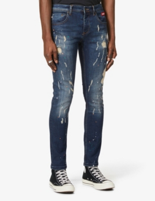 INSIDE OUT DENIM - Paint Splash V.1 ripped slim-fit jeans | Selfridges.com
