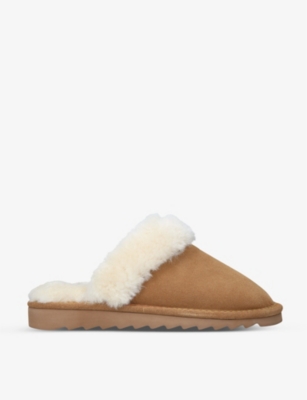 KURT GEIGER LONDON - Cosy suede and faux-shearling slippers ...