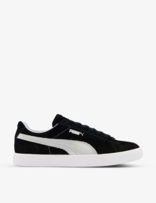 PUMA - Vintage Made In Japan metallic-embroidered suede low-top ...