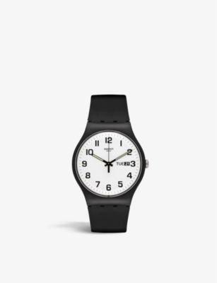 SWATCH - SUOB705 Twice Again silicone and plastic quartz watch ...