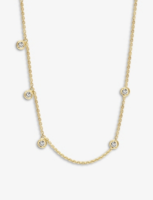 Kimai Ivy 18ct Recycled Yellow-gold And 0.25ct Brilliant-cut Diamond ...