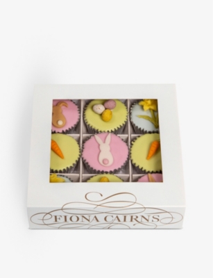 FIONA CAIRNS - Easter Dainties golden sponge fairy cakes pack of nine ...