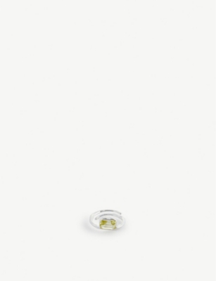 BJORG JEWELLERY - The Pistol Star sterling-silver and emerald-cut lemon ...
