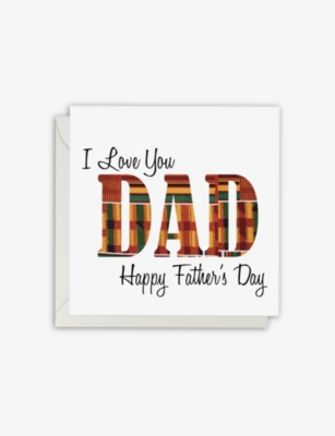 AFROTOUCH DESIGN - I Love You Dad Father's Day greetings card 15cm x ...