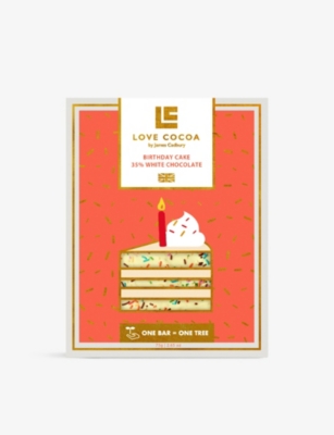 LOVE COCOA - Birthday Cake white chocolate bar 75g | Selfridges.com