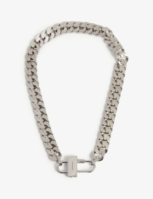 GIVENCHY - G-Chain logo-engraved brass chain necklace | Selfridges.com