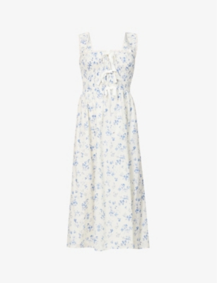 REFORMATION - Darla floral-print organic cotton midi dress | Selfridges.com