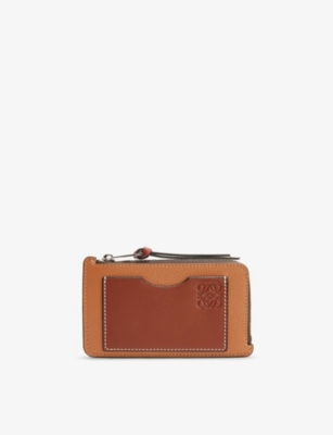 LOEWE - Logo-debossed zipped leather coin purse | Selfridges.com