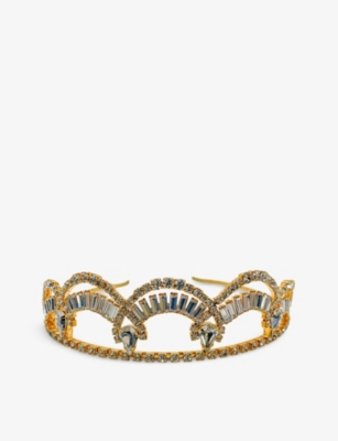 JENNIFER GIBSON JEWELLERY - Pre-loved gold-toned metal and crystal ...