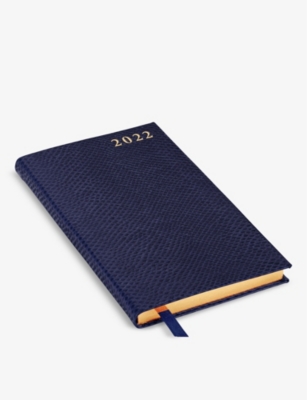 ASPINAL OF LONDON - 2022 grained leather diary 17.2cm x 8.3cm ...