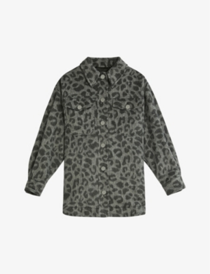TED BAKER - Ebrill leopard-print shacket | Selfridges.com
