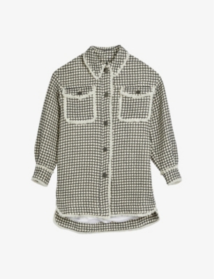 TED BAKER - Bbonni oversized cotton-blend shacket | Selfridges.com