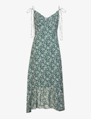 REFORMATION - Embry floral-print chiffon midi dress | Selfridges.com
