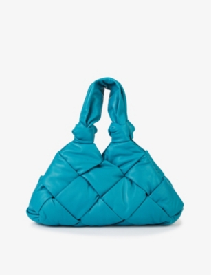 BOTTEGA VENETA - Padded Lock extra-large intrecciato leather shoulder ...