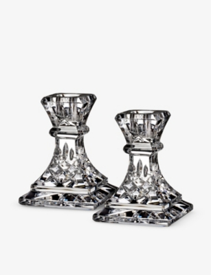 Waterford Lismore Crystal Candlesticks Set Of Two | ModeSens