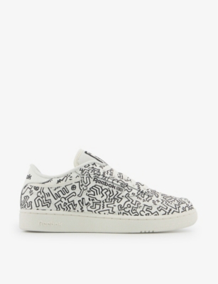 REEBOK - Reebox x Keith Haring Club C leather low-top trainers ...