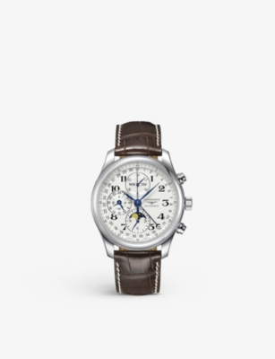 LONGINES - L27734783 Master Collection stainless-steel and leather ...