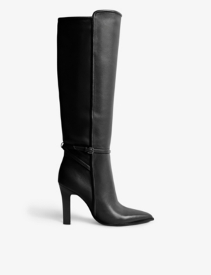 REISS - Ada leather knee-high boots | Selfridges.com