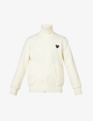 COMME DES GARCONS PLAY - Heart logo-print jersey tracksuit jacket ...