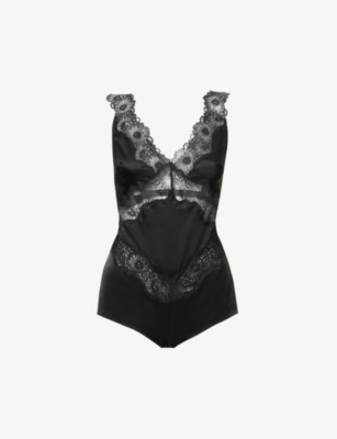 MYLA - Maida Vale lace-embroidered silk-blend body | Selfridges.com