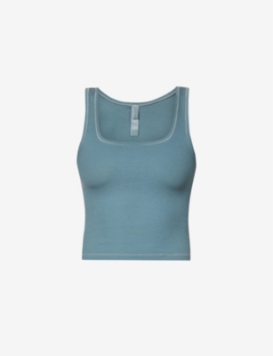 SKIMS - Cotton Rib stretch-cotton tank top | Selfridges.com