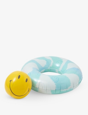SUNNYLIFE - SUNNYLiFE x Smiley graphic-print inflatable pool ring 60cm ...