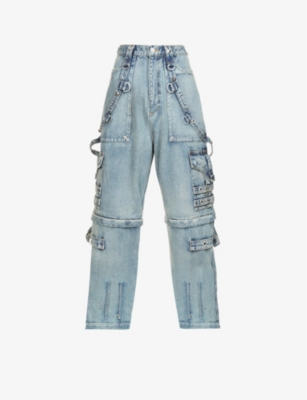 BALENCIAGA - Raver relaxed-fit wide-leg denim jeans | Selfridges.com