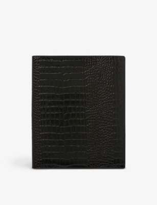 SMYTHSON - Mara crocodile-embossed leather A4 writing folder 25cm x ...