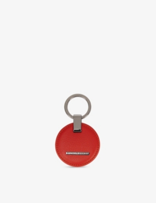 PORSCHE DESIGN - Circle logo-embossed leather key-ring | Selfridges.com