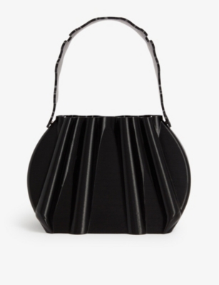 Touchless Retro Pleat 3d-printed Shoulder Bag In Black | ModeSens