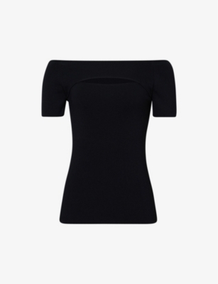 REISS - Esme cut-out ribbed stretch-knit top | Selfridges.com