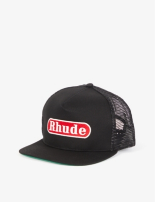 RHUDE - Pit Stop brand-embroidered woven-mesh trucker cap | Selfridges.com